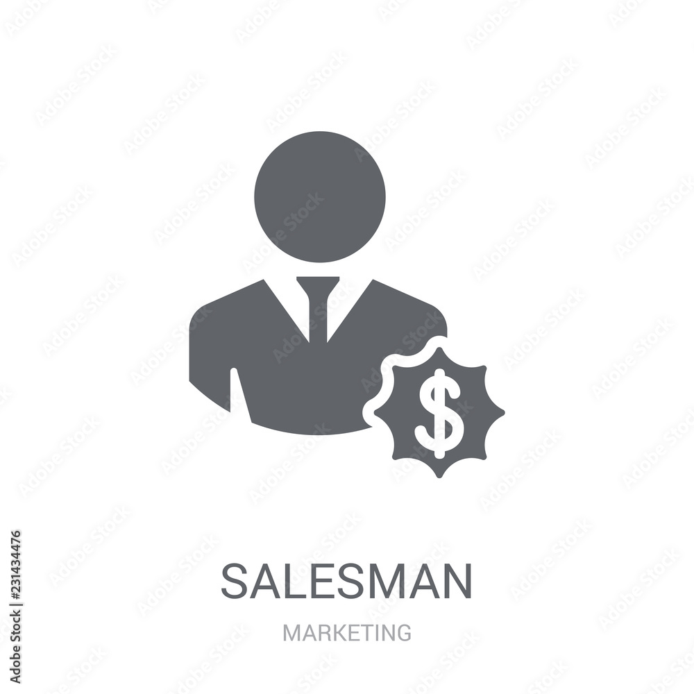Salesman icon. Trendy Salesman logo concept on white background from ...