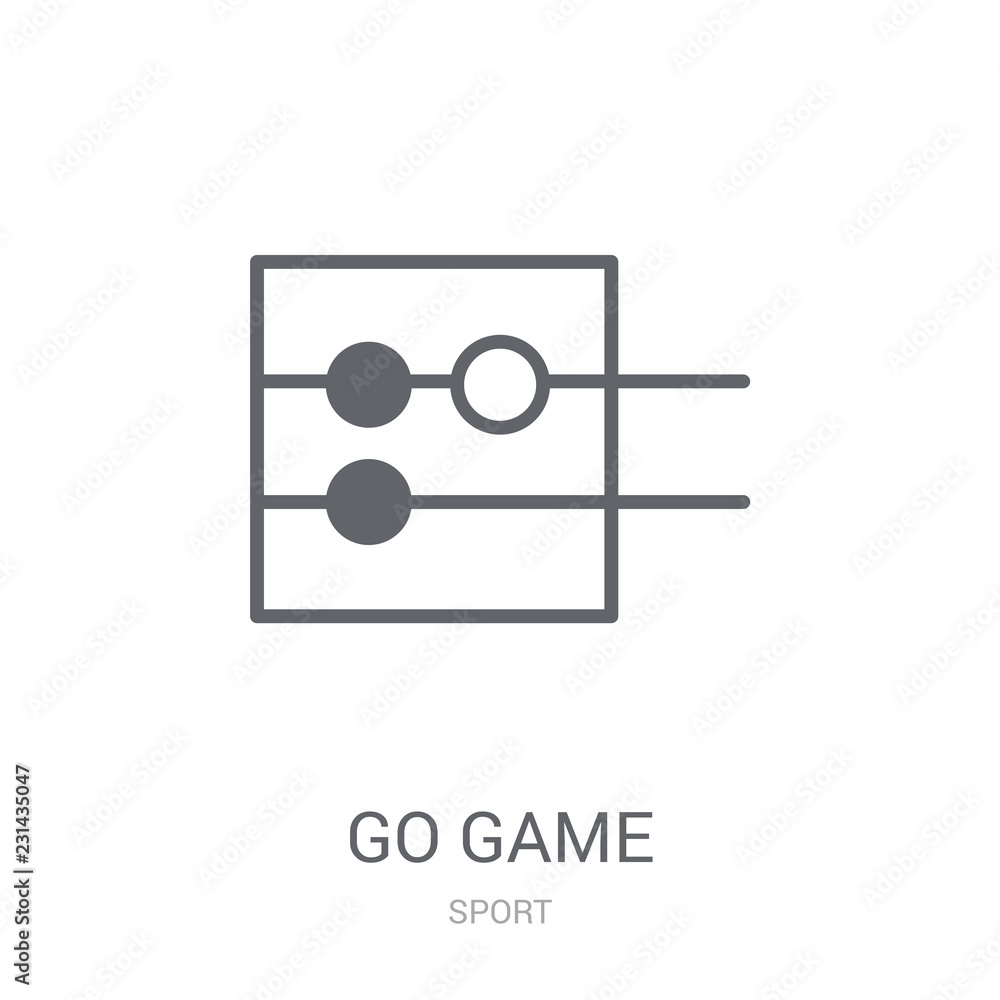Go game icon. Trendy Go game logo concept on white background from ...