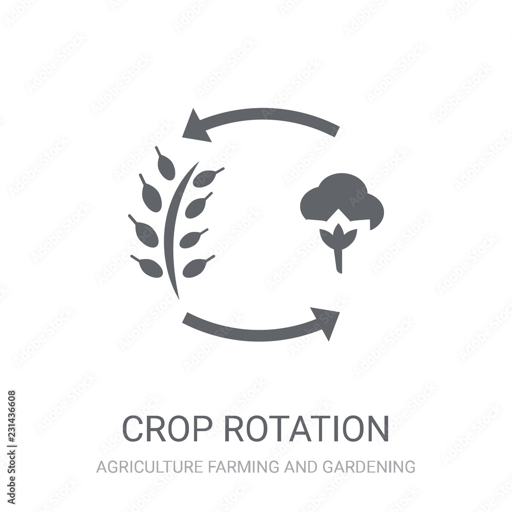 crop rotation icon. Trendy crop rotation logo concept on white ...