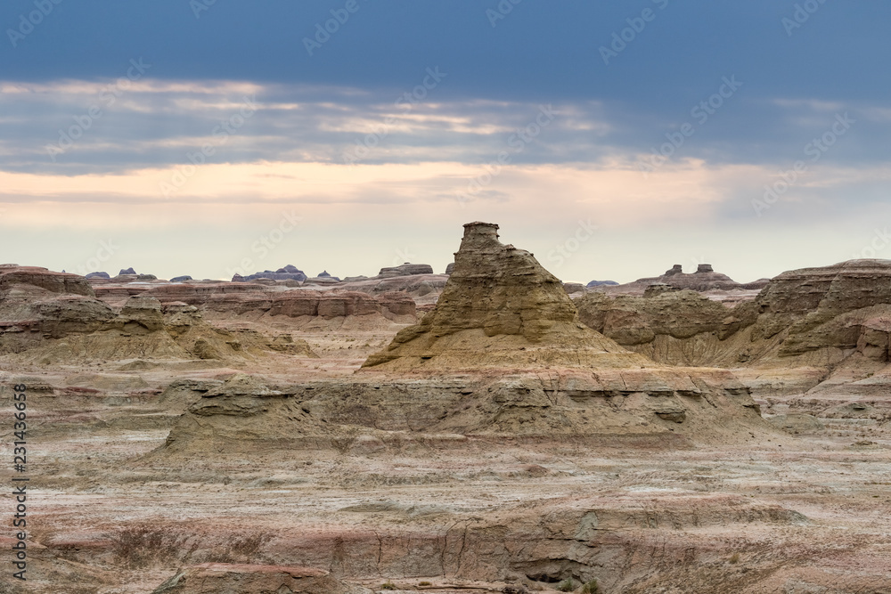 wind erosion landform landscape in xinjiang Stock Photo | Adobe Stock