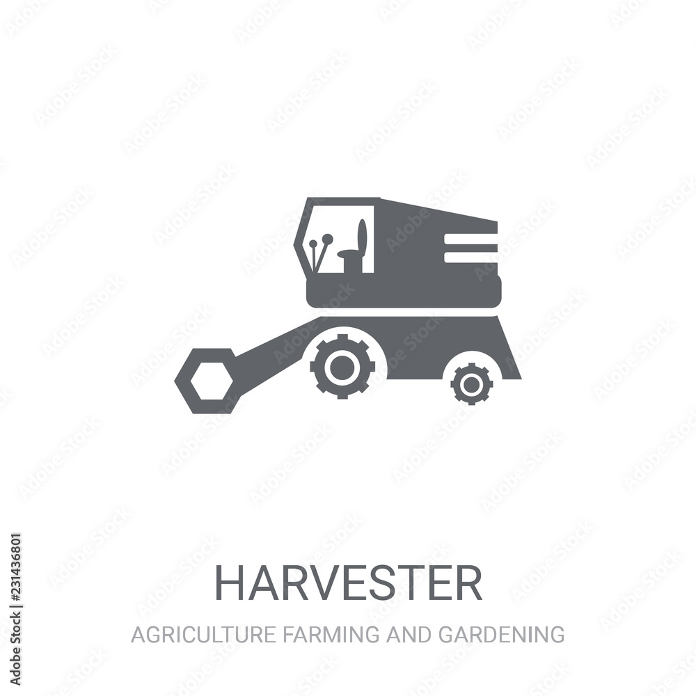 Harvester icon. Trendy Harvester logo concept on white background from ...