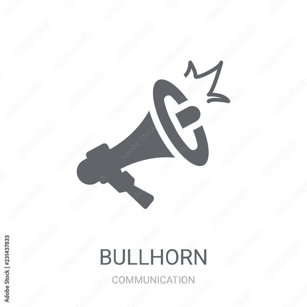 Bullhorn icon. Trendy Bullhorn logo concept on white background from ...