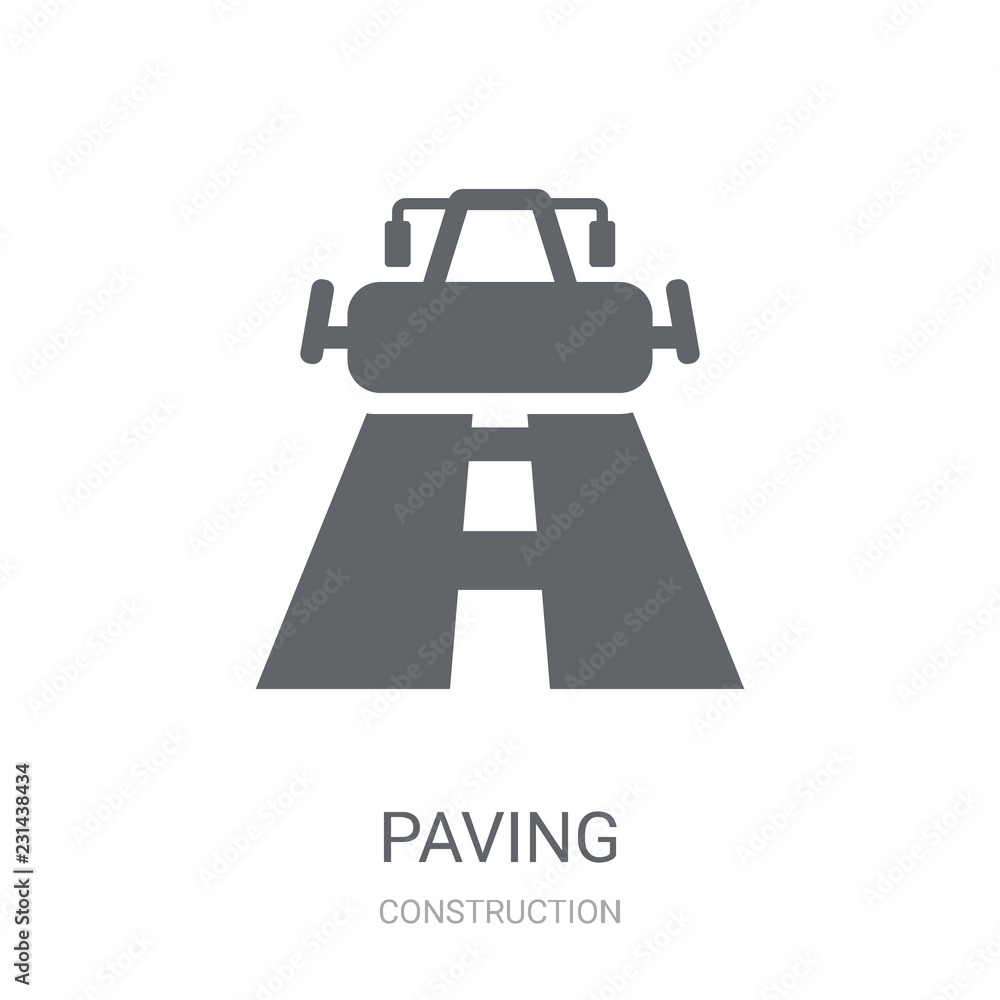 Paving icon. Trendy Paving logo concept on white background from ...