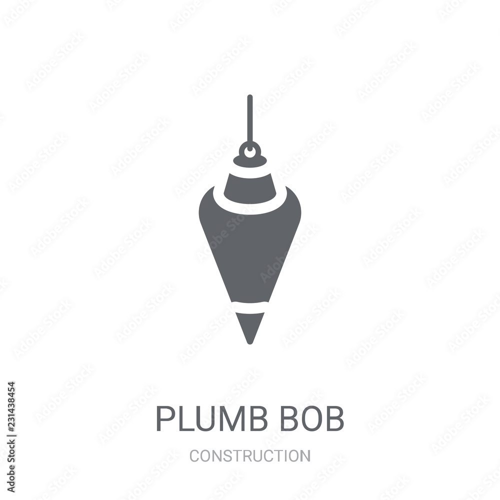 Plumb bob icon. Trendy Plumb bob logo concept on white background from ...
