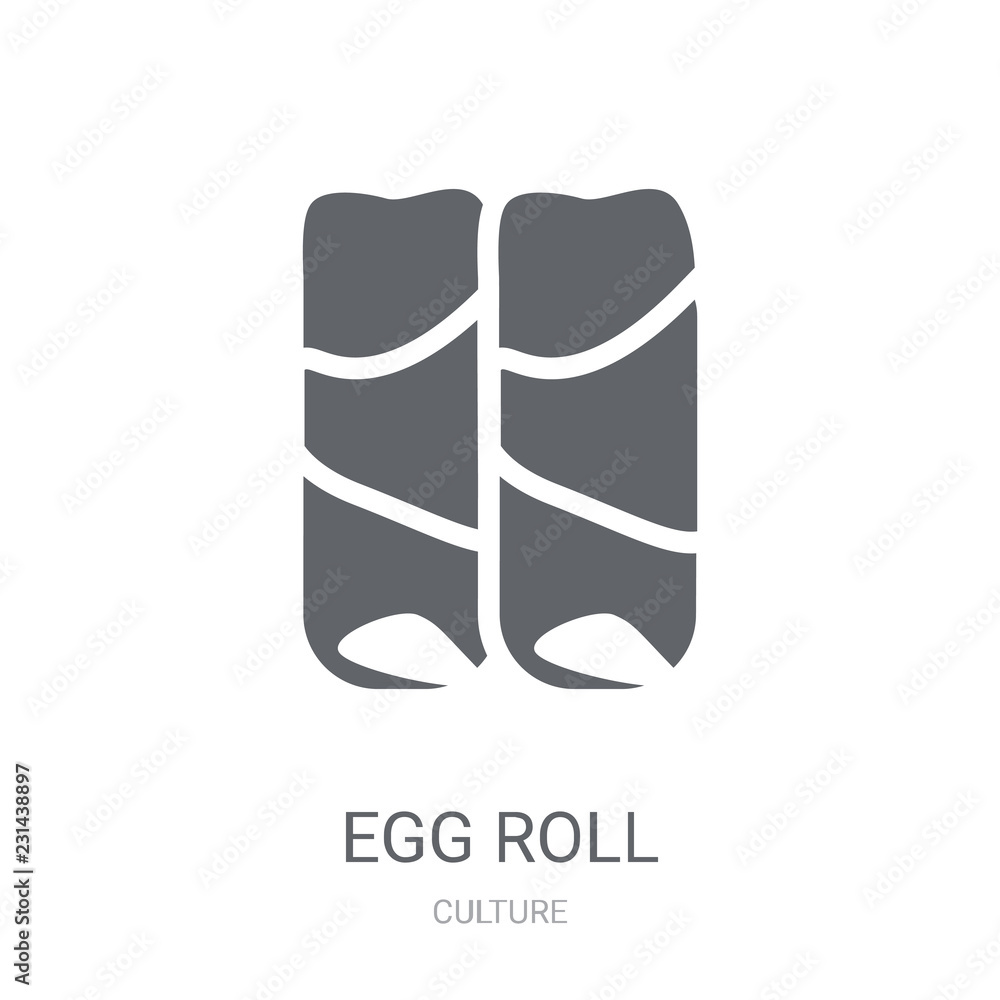 Egg Roll icon. Trendy Egg Roll logo concept on white background from ...
