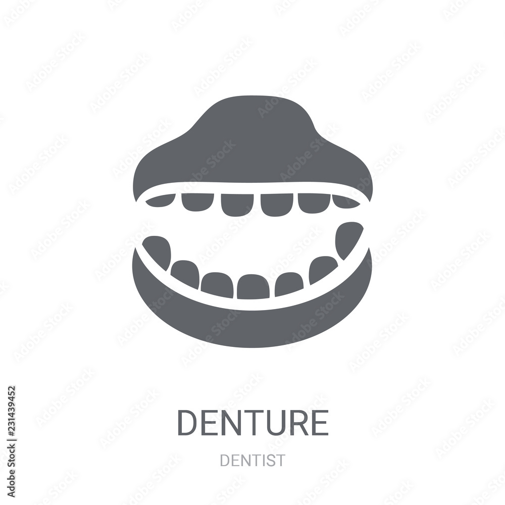 Denture icon. Trendy Denture logo concept on white background from ...