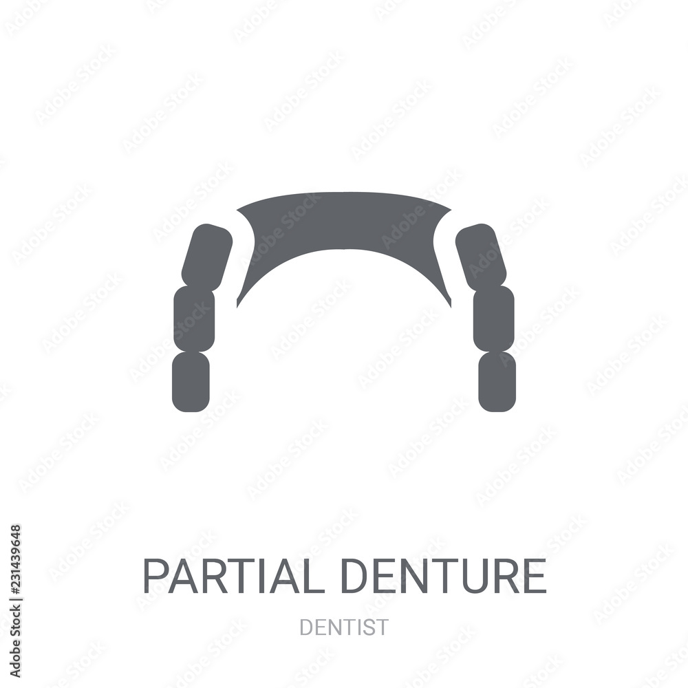 Partial Denture icon. Trendy Partial Denture logo concept on white ...