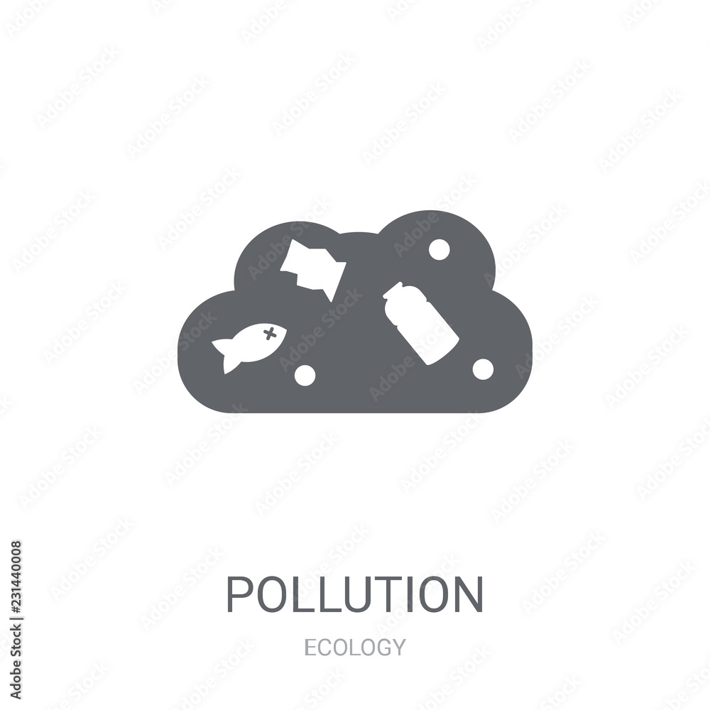 Pollution icon. Trendy Pollution logo concept on white background from ...