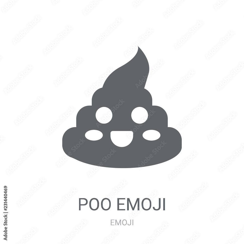 Poo emoji icon. Trendy Poo emoji logo concept on white background from ...