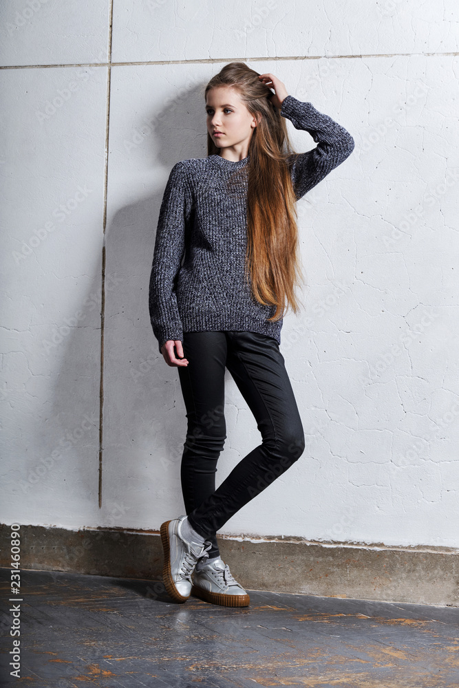 Teenage Girl Standing Up