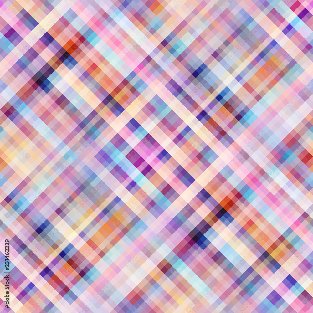 Seamless background. Geometric abstract diagonal plaid pattern in low ...