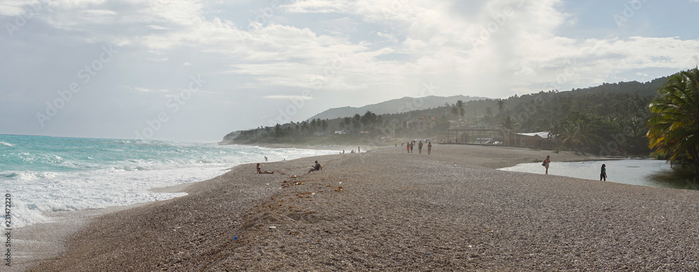 Playa Los Patos Beach in the Dominican Republic, Caribbean. Stock Photo ...