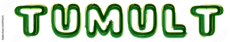 Tumult - written on white background Stock Illustration | Adobe Stock