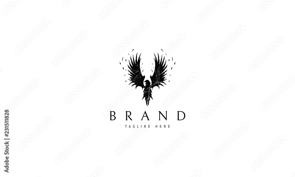 Phoenix Black vector logo image Stock Vector | Adobe Stock