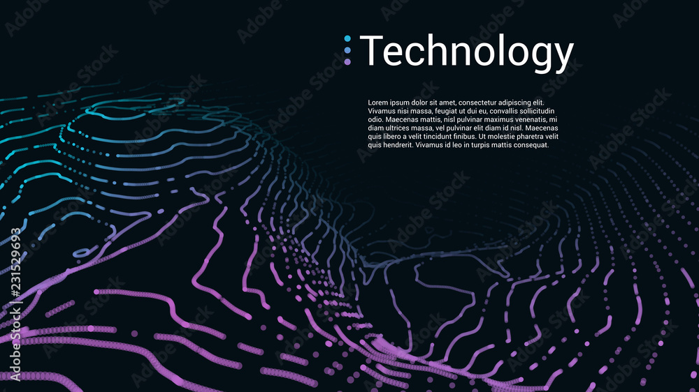 3d abstract technology background. Connection, web, system, artificial ...