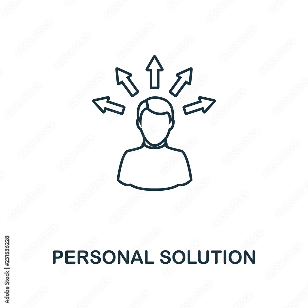 Personal Solution outline icon. Premium style design from project ...