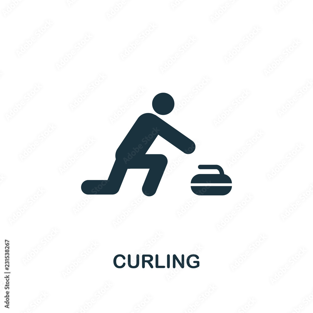 Curling icon. Premium style design from winter sports icon collection ...