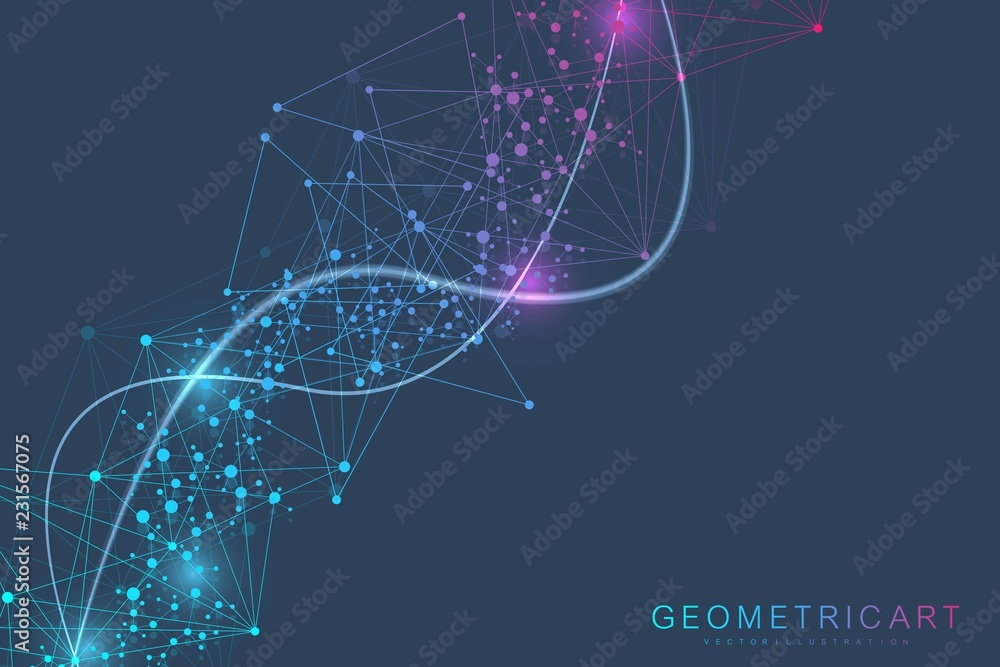 Big Data Visualization Background. Modern futuristic virtual abstract ...
