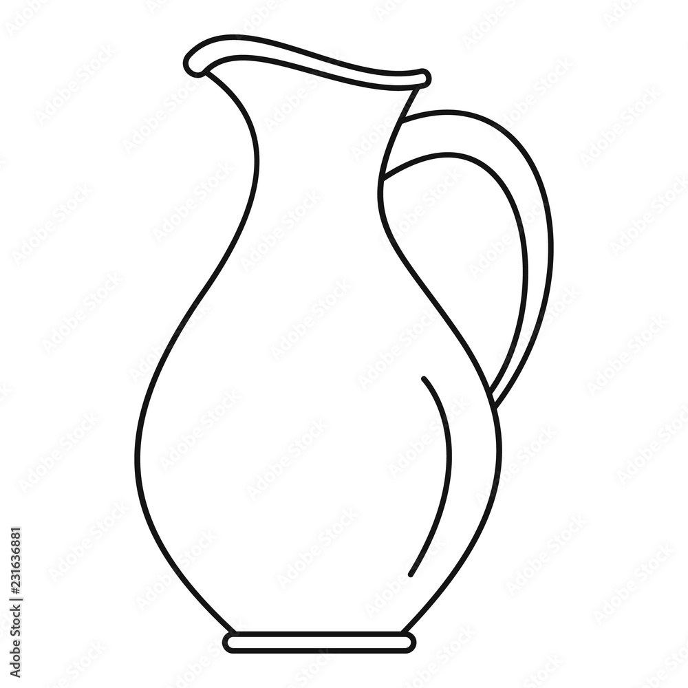 Water jug icon. Outline water jug vector icon for web design isolated ... Water jug icon. Outline water jug vector icon for web design isolated ...