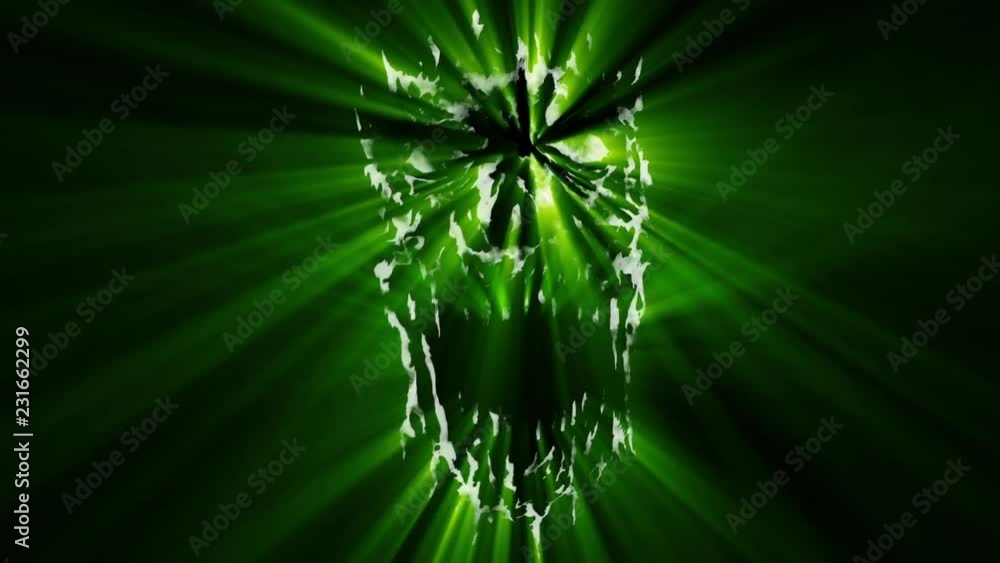 Green angry monster shabby head animation. Scary monster face. Genre of ...