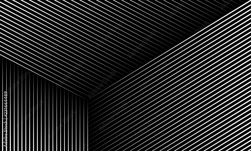 Vector Illustration of the pattern of white lines on black background ...