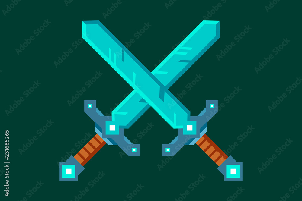 sword from the video game vector illustration Stock Vector | Adobe Stock
