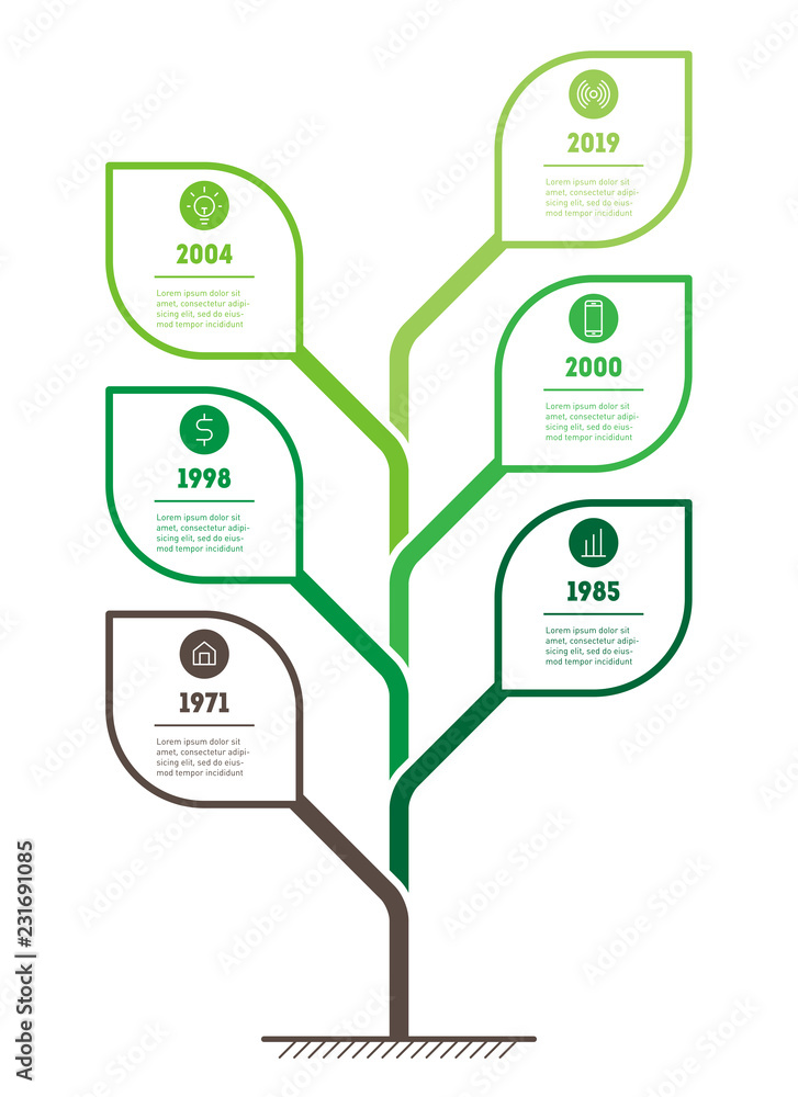 Vertical eco Business presentation concept with 6 options. Web Template ...