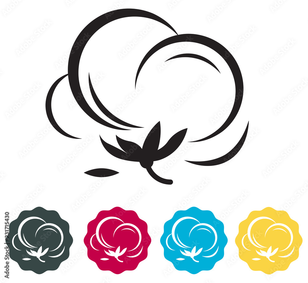 Cotton Symbol Icon Stock Vector | Adobe Stock