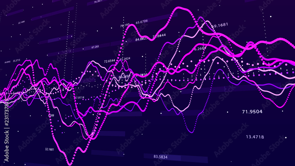 Stock market graph. Big data visualization. investment graph concept ...