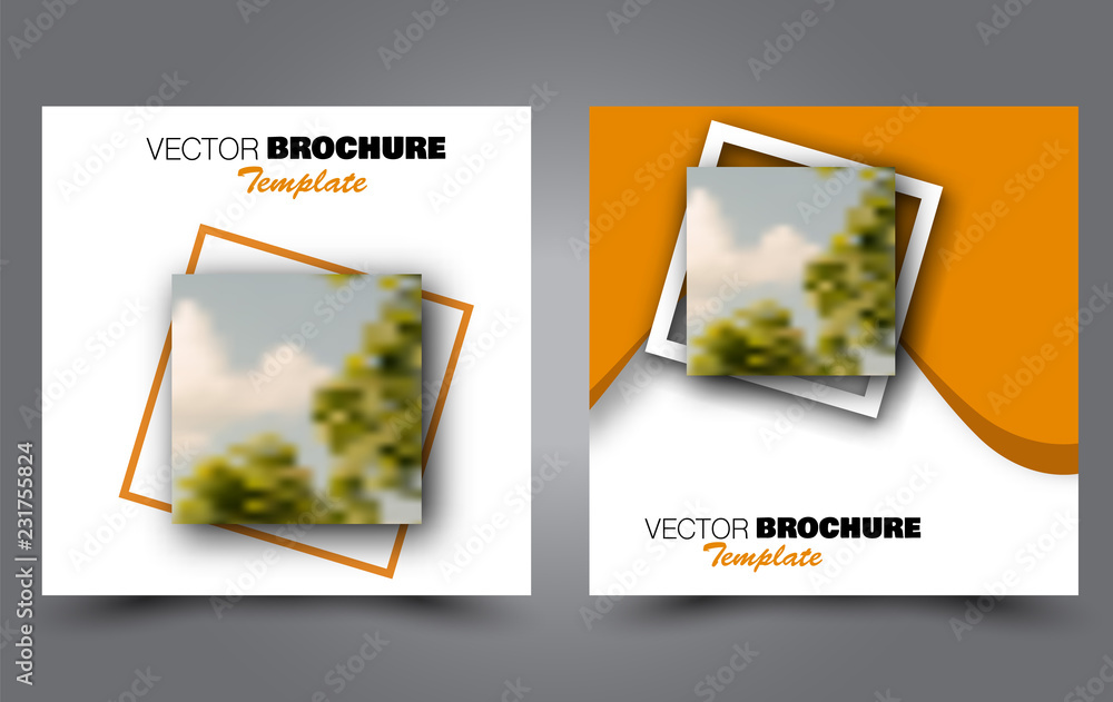 Square flyer template. Simple brochure design. Poster for business ...
