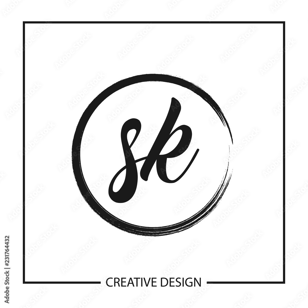 Initial Letter SK Logo Template Design Vector Illustration Stock Vector ...