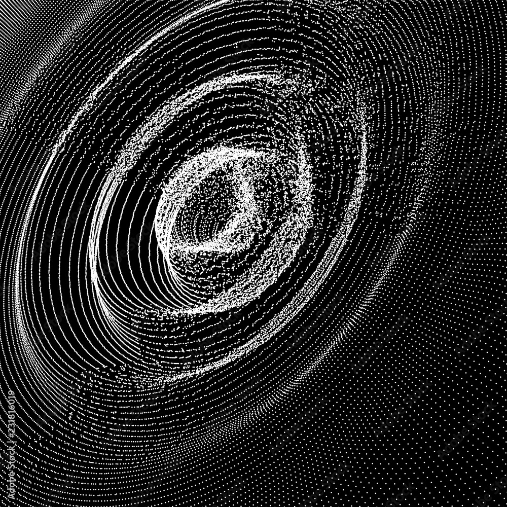 3D wavy background with ripple effect. Vector illustration with ...