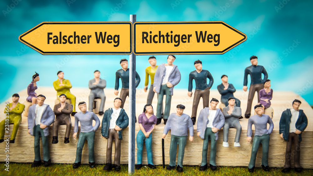 Schild 370 - Richtiger Weg Stock-Illustration | Adobe Stock