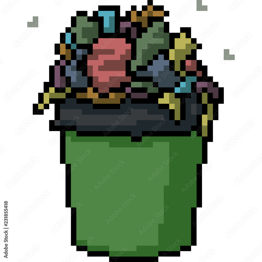 vector pixel art garbage Stock Vector | Adobe Stock vector pixel art garbage Stock Vector | Adobe Stock