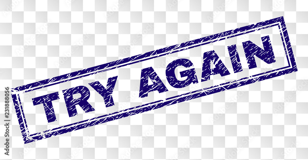 Vecteur Stock TRY AGAIN stamp seal print with rubber print style and ...