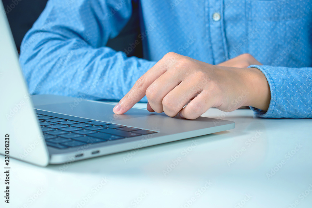 Person Searching The Internet