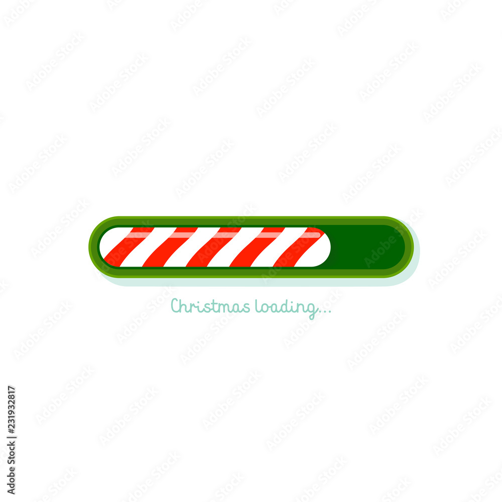 Christmas Loading. Red and green christmas candy cane style web ...