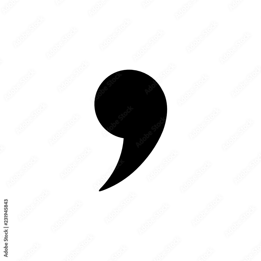 przecinek ikona Stock Vector | Adobe Stock