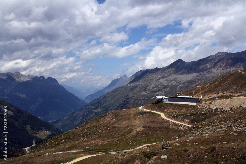 Gletscher und Berge rund um das Ötztal der Tiroler Alpen Stock Photo ...