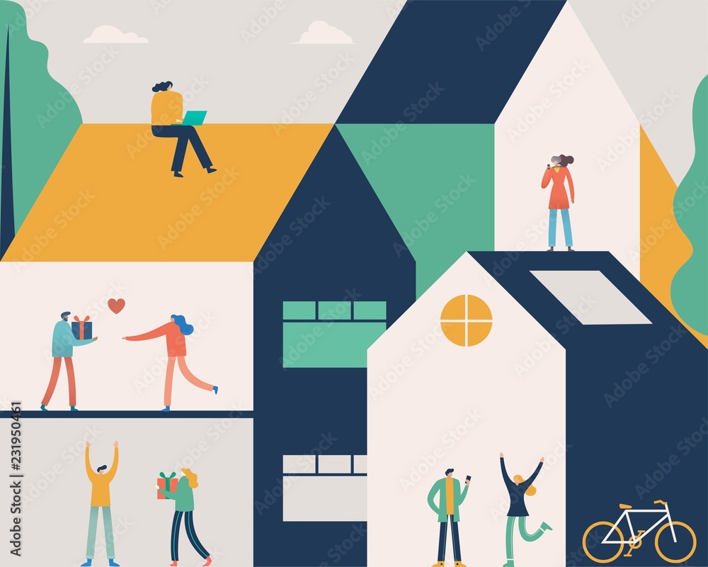 People activity in the house vector illustration concept, can use for ...