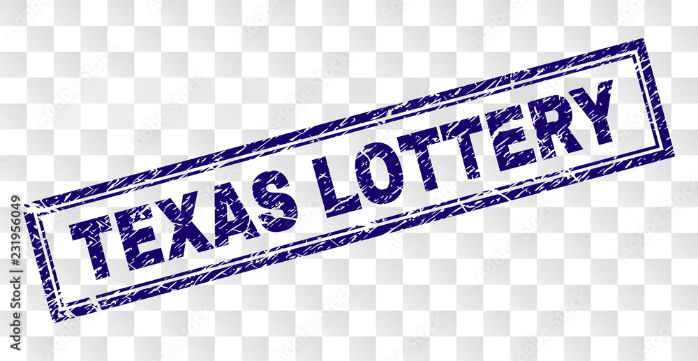 TEXAS LOTTERY stamp seal print with rubber print style and double ...