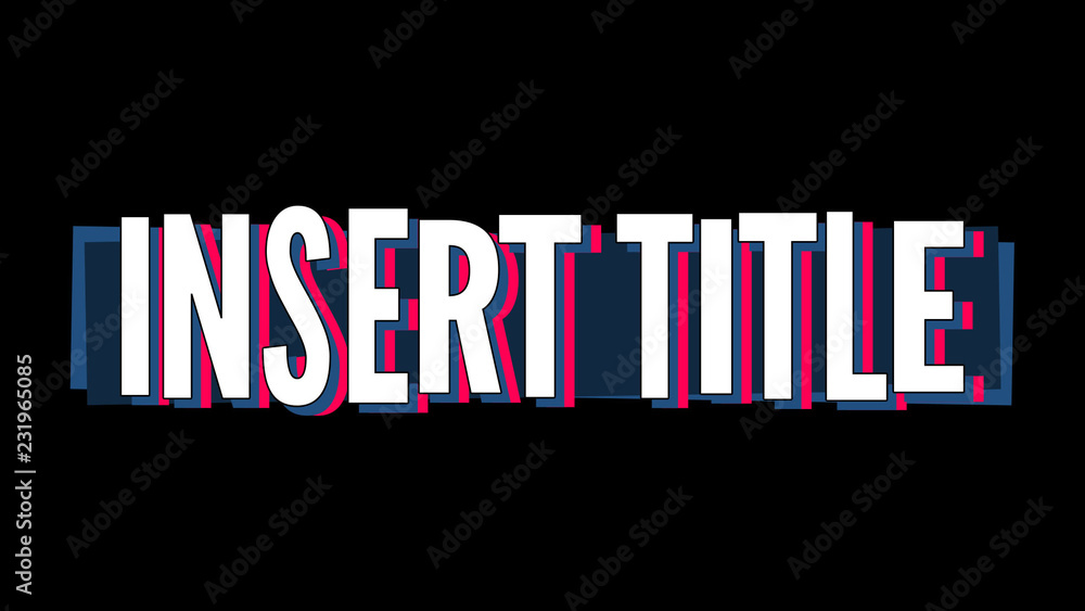 Cartoon Text Title Stock Template | Adobe Stock