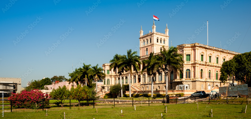 Presidential Palace in Asuncion, Paraguay. It serves as a workplace for ...