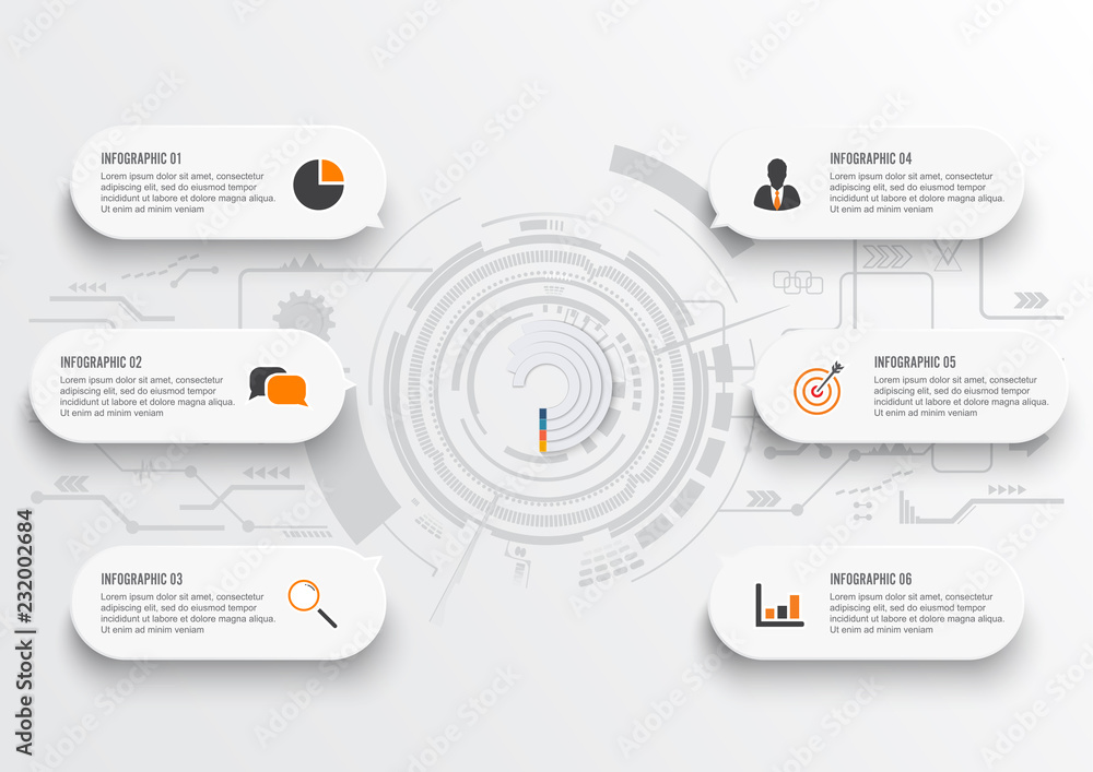 Business data visualization. Process chart. Abstract elements of graph ...