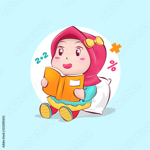 Anime Chibi Reading A Book