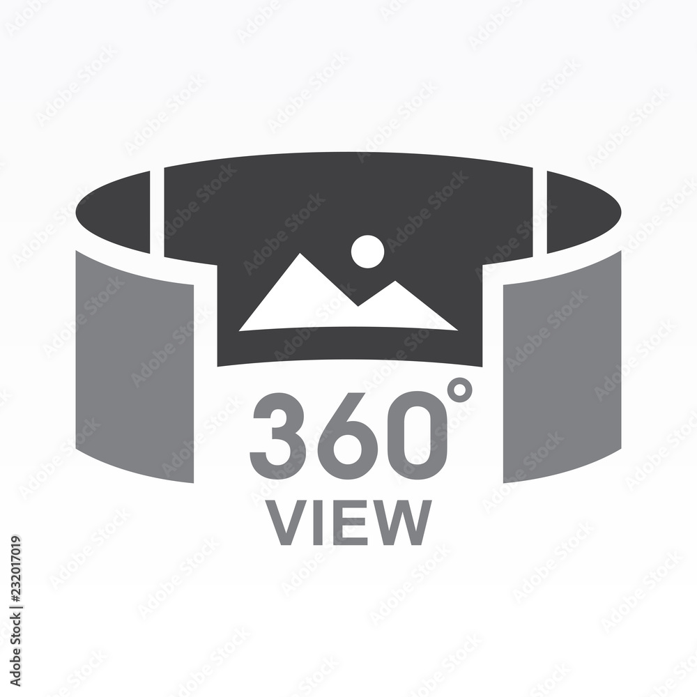 360 degrees view sign icon Stock Vector | Adobe Stock