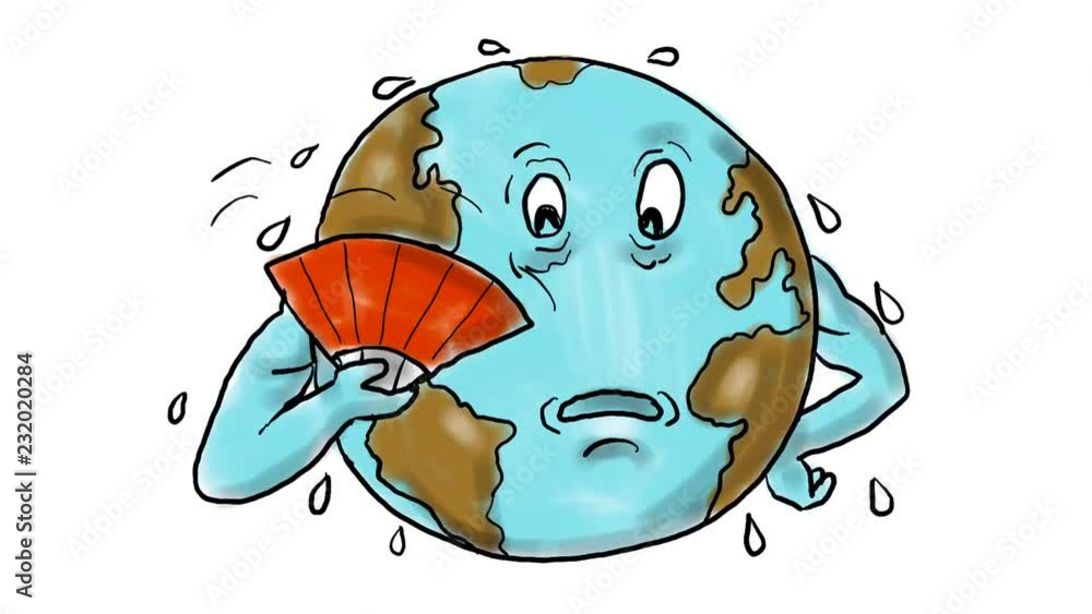 2d Animation motion graphics showing a drawing of the planet earth with ...