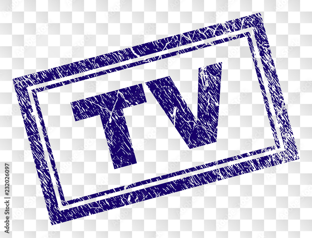 Vecteur Stock TV stamp seal watermark with rubber print style and ...