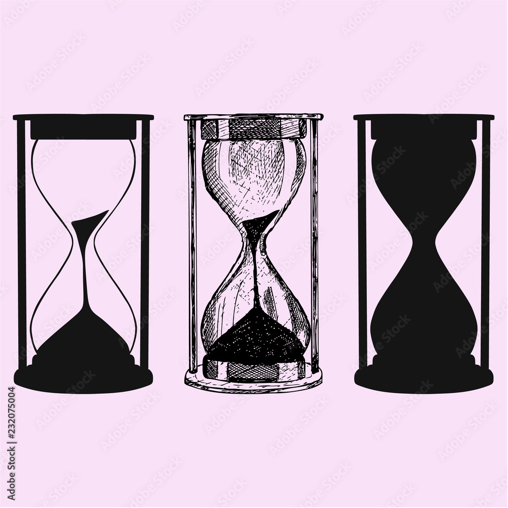 hourglass vector silhouette Stock Vector | Adobe Stock