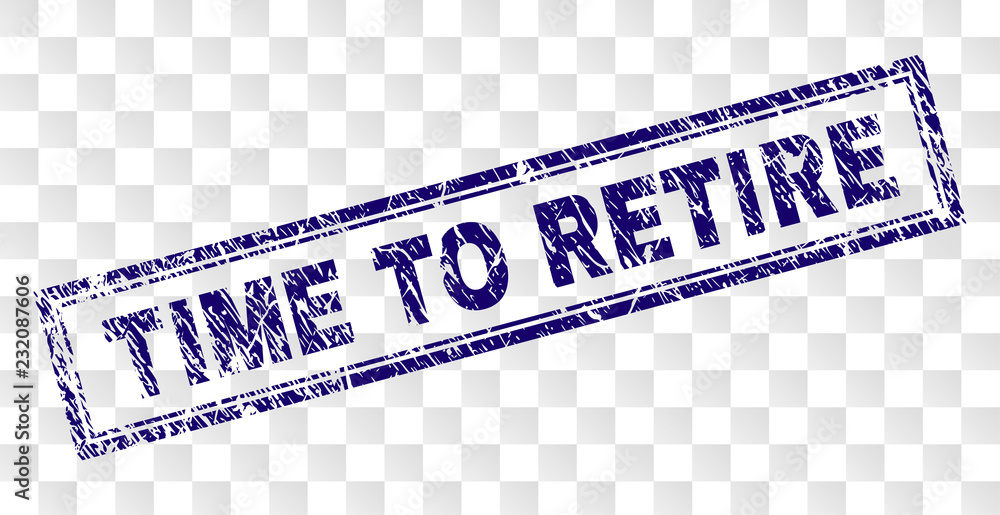 Vecteur Stock TIME TO RETIRE stamp seal print with rubber print style ...